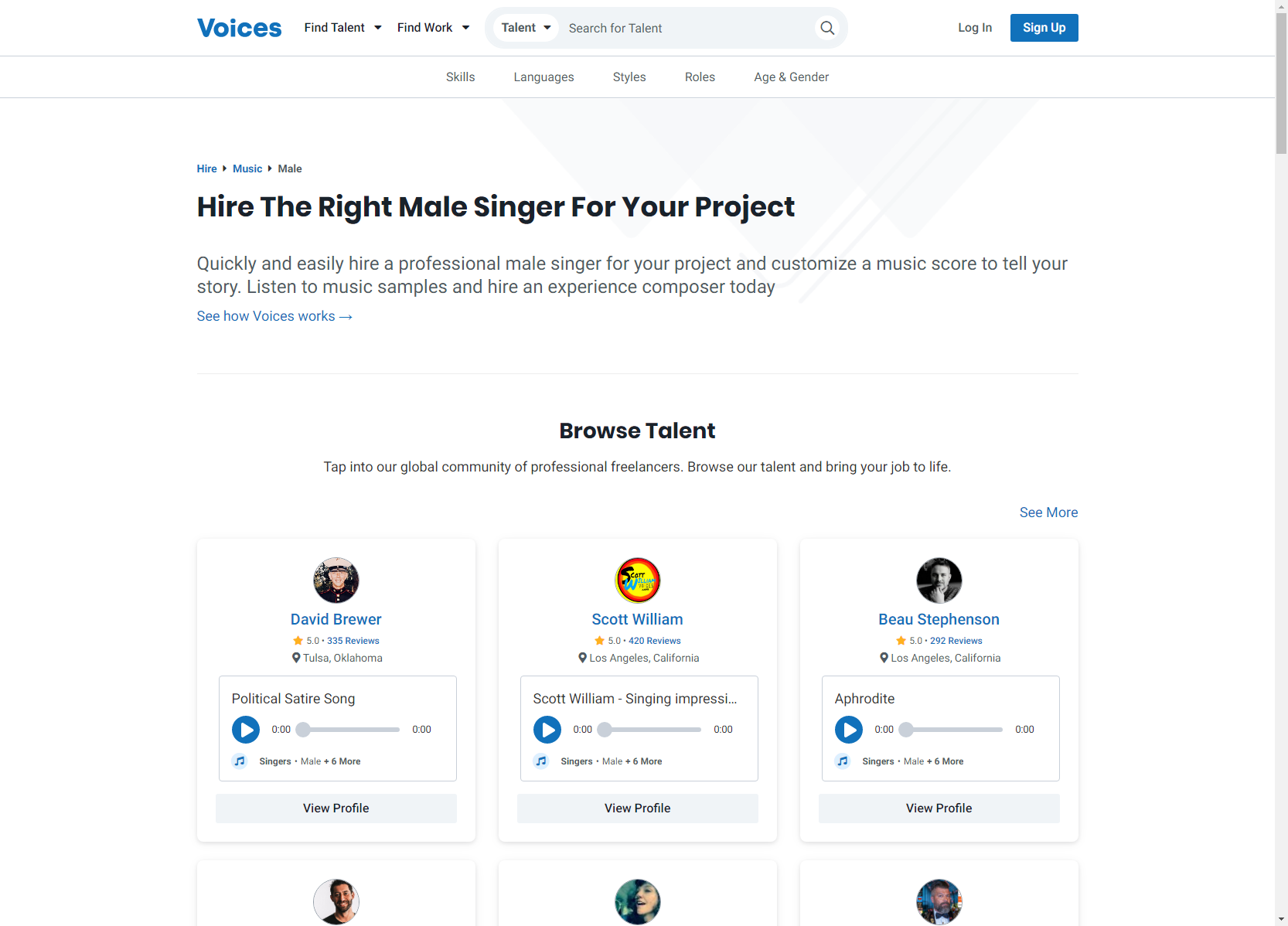 Top Male Singers for Hire Services in 2026